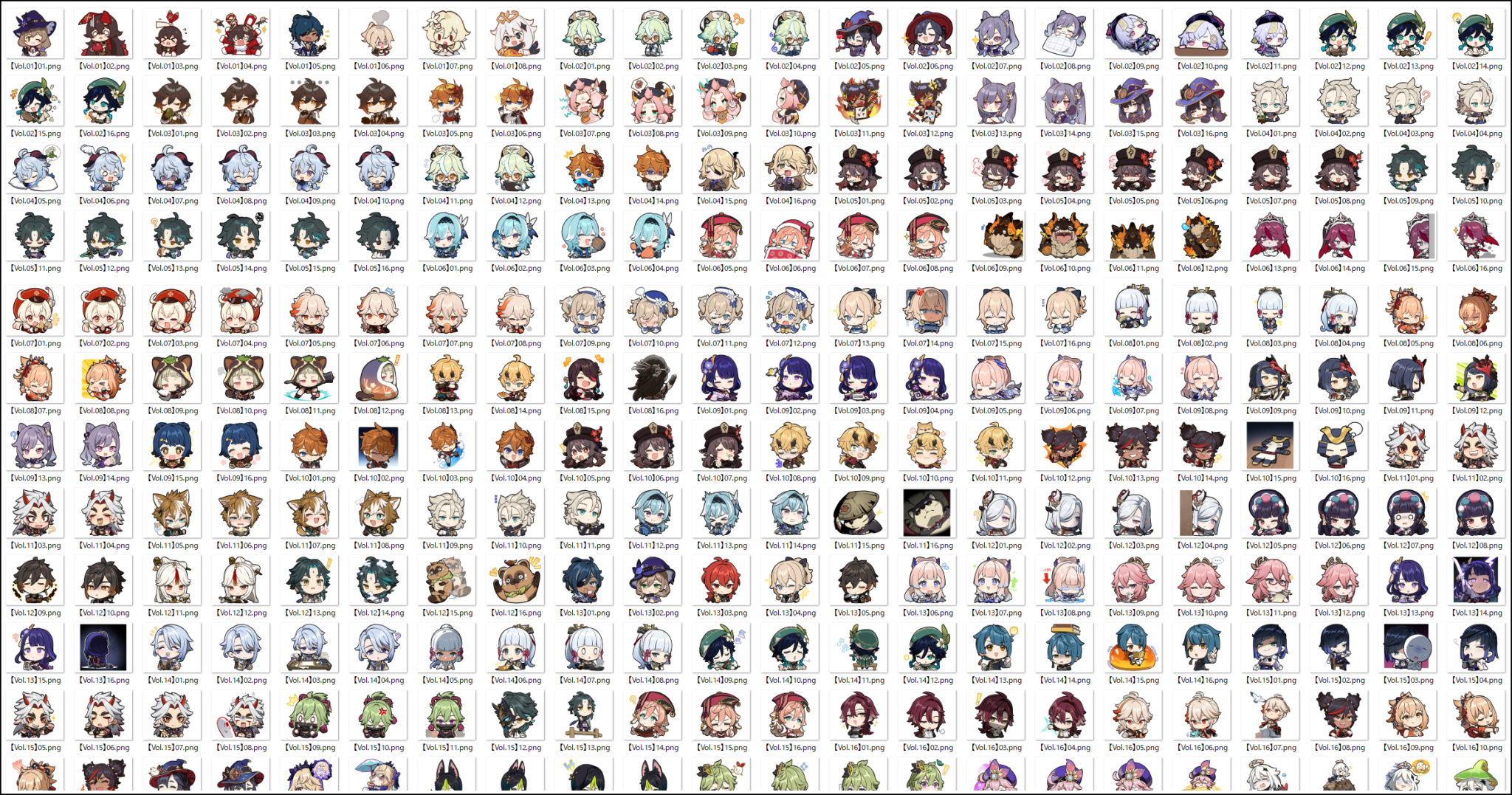 原神「パイモンの絵」スタンプ一括ダウンロード用バッチ配布 (Vol.1-43)などをダウンロードするダウンロードバッチファイル | KMコミュニティ